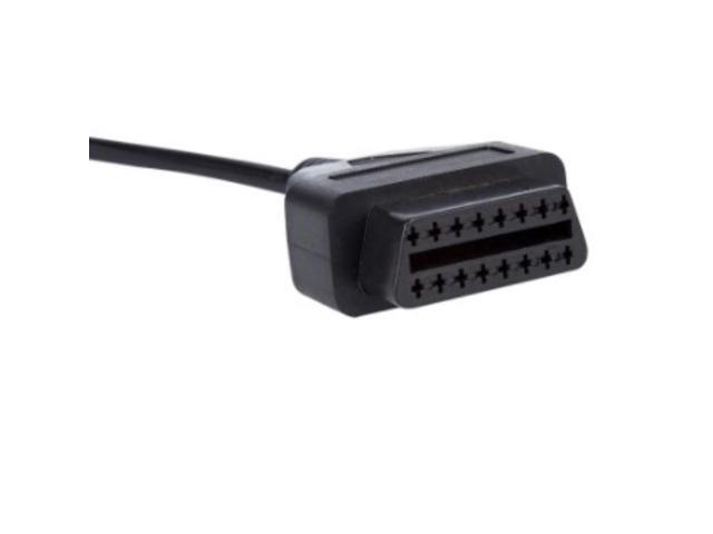 Car OBDII OBD2 Power Supply Cable 16Pin Female to Car Cigarette Lighter ...