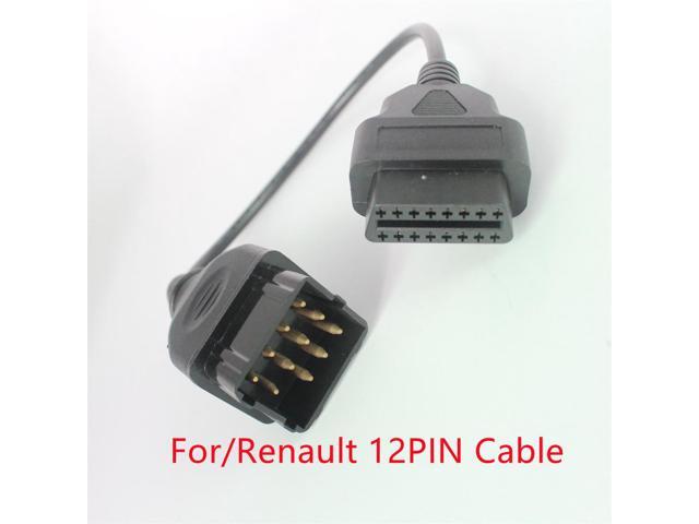 Car OBD2 Connector cable 12Pin to 16Pin can clip Adapter obd 2 OBDII ...