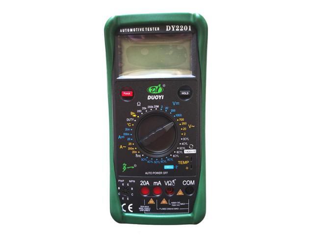 DY2201 Digital Multimeter Automotive Auto Range Tester 500-10000 RPM ...