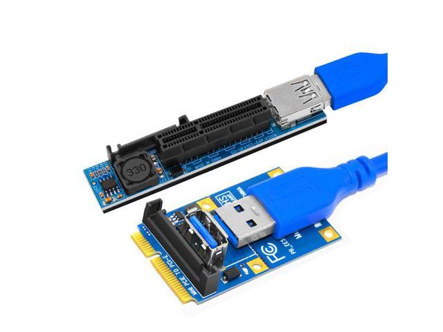 Mini PCIE to PCI-E X4 Slot Riser Card Port Adapter PC Graphics Card ...