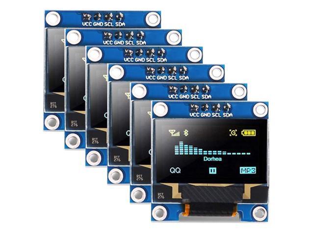 6PCS 0.96 inch OLED Display Module 12864 128X64 Pixel LCD Yellow Blue ...