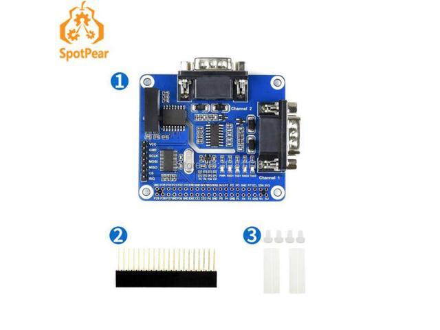 Raspberry Pi 2-CH RS232 HAT , SC16IS752+SP3232 Solution, with Multi ...