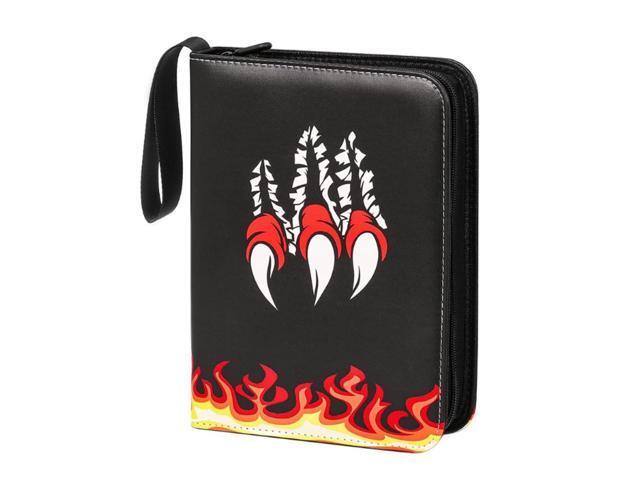 Game Card Binder Case 4-Pockets Trading Card Storage Cover Sleeves ...