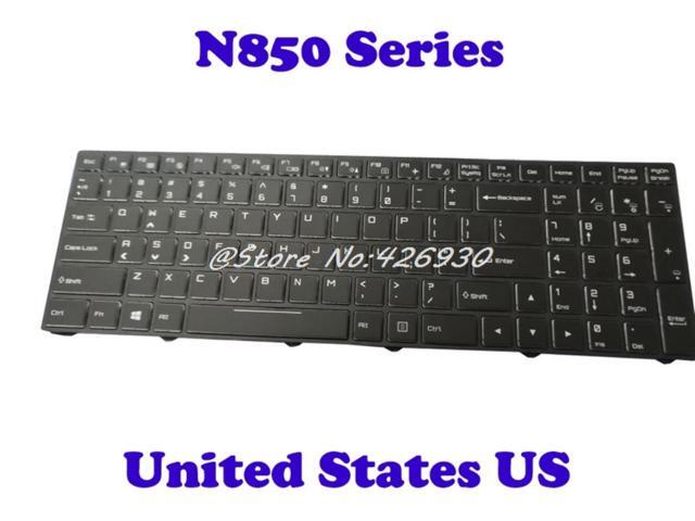 US English Backlit Keyboard For CLEVO N850 CVM15F23USJ4309 6-80-N85H0 ...