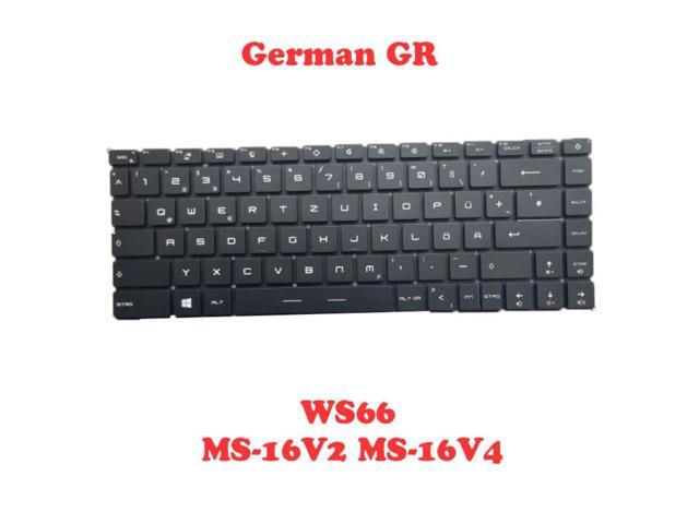Laptop WS66 GR Backlit Keyboard For MSI WS66 MS-16V2 MS-16V4 V194222AK1 ...