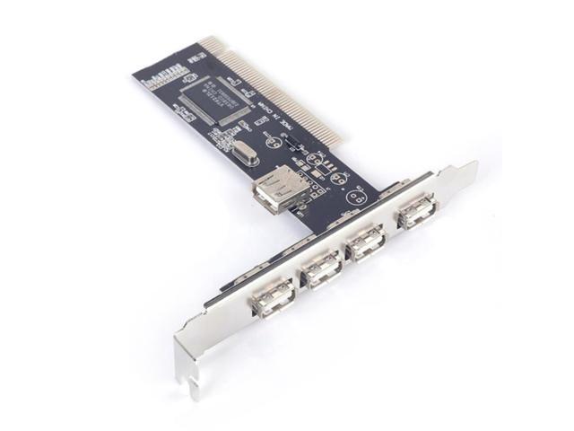 USB 2.0 4 Port 480Mbps High Speed VIA HUB PCI Controller Card Adapter ...