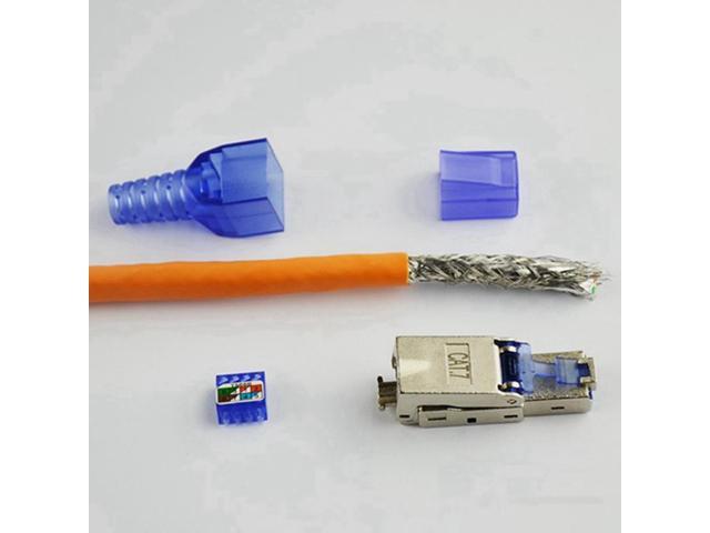 Cat7 Rj45 Connector Ethernet Plug Adapter Tool-Crimping Shielded ...