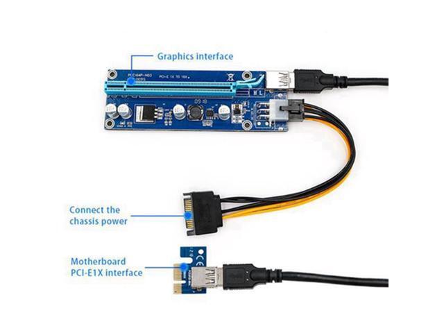 Mini PCI-E to PCI Express Extender Riser Card PCIE 1X to 16X Data Cable ...