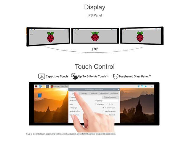 Waveshare 7.9Inch HDMI-Compatible LCD 400X1280 Capacitive Touch Screen LCD IPS Display Monitor ...