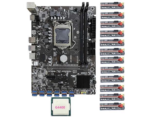 B250C BTC Mining Motherboard 12 USB3.0 LGA1151 DDR4 DIMM with 12 Pcs ...