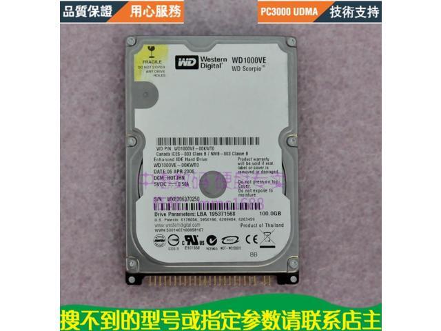 100G 2.5" Parallel Port Notebook Hard Drive WD1000VE-00KWT0 2060-701402 ...