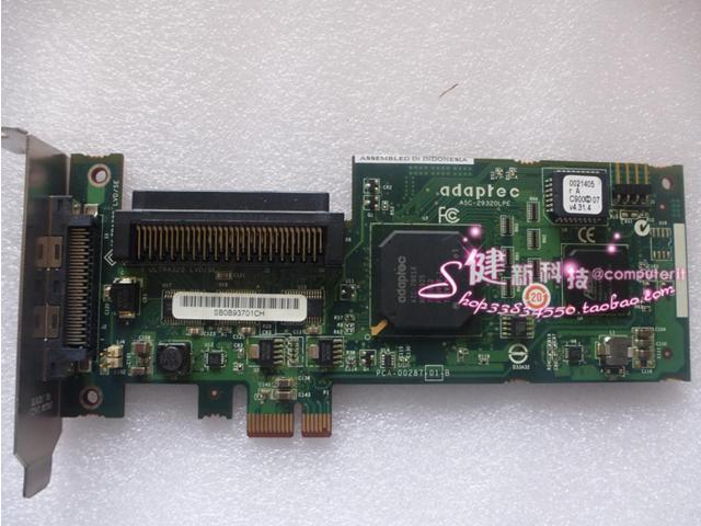 Adaptec ASC-29320LPE PCI-E X1 interface SCSI hard disk array card ...