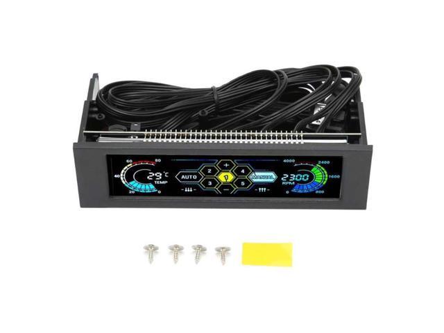 Computer Temp Monitor PVC Lens Panel Display 5 Sets Fan Temperature ...