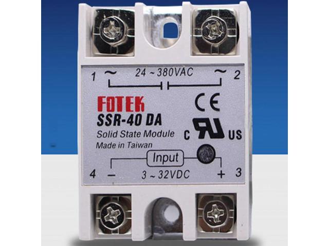 4pcs/lot SSR-40 DA 24V-380V 40A 250V DC to AC Solid State Relay Module for Arduino SSR-40DA ...