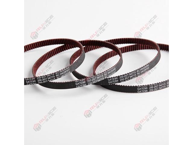 2pcs Gates Closed Loop Timing Belt Rubber 250-2GT-6RF High Precision ...