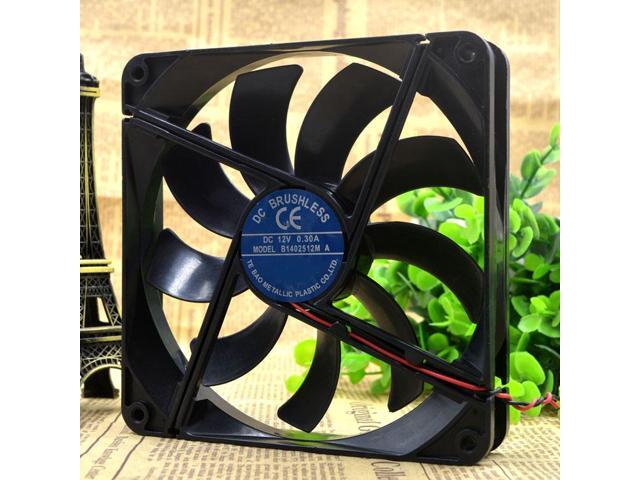 B1402512M A 14CM 14025 12V 0.30A chassis mute 2 wire cooling fan - Newegg.com