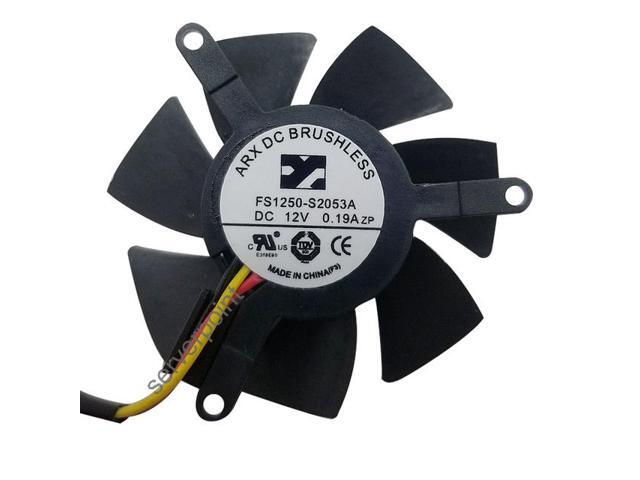 FOR Gigabyte GTX 1050 Ti FS1250-S2053A 12V 0.19A Graphics Card Fan With ...
