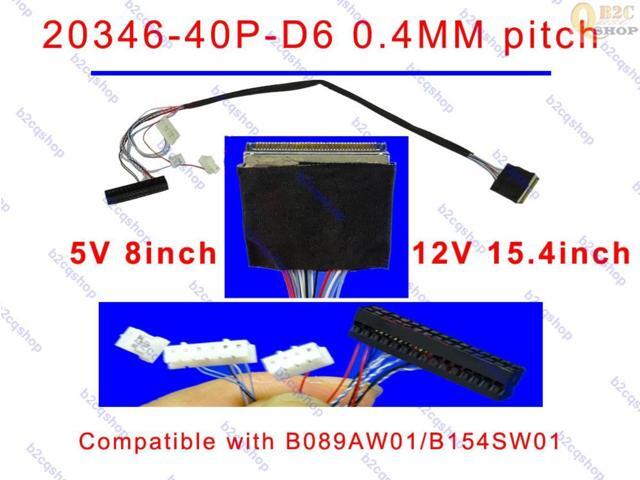 I-PEX20346-40P-D6 1ch 6bit 0.4mm pitch LED LCD LVDS cable for B089AW01 ...