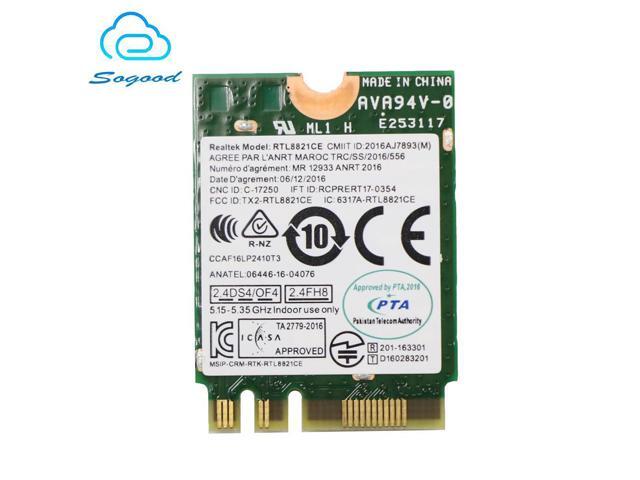 Realtek RTL8821CE 802.11AC 1X1 NGFF/M.2 interface dual band 2.4G 5G ...