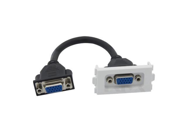 vga connector with female to female cable wall plate support DIY VGA ...