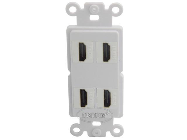 Inner wall plate Four ports HDMI with keystone style and support DIY ...