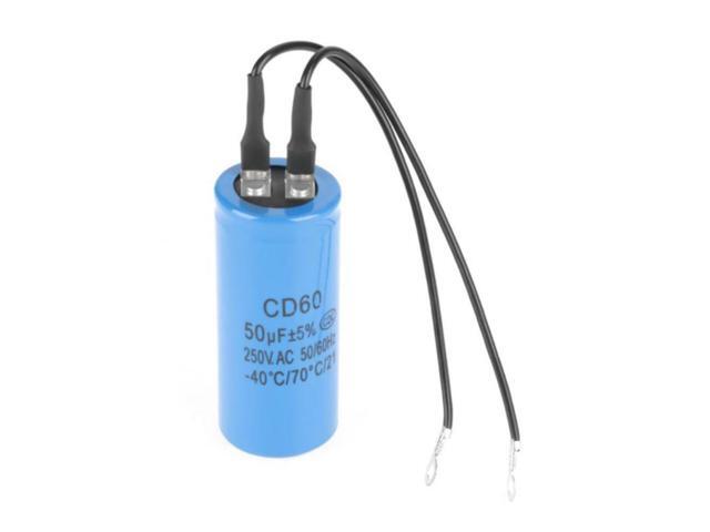 CD60 Run Capacitor Run Capacitor with Wire Lead 250V AC 50uF 50/60Hz ...