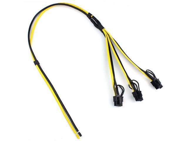 Power Supply Cable 1 To 3 6p+2p Miner Adapter Cable 8pin GPU Video Card ...