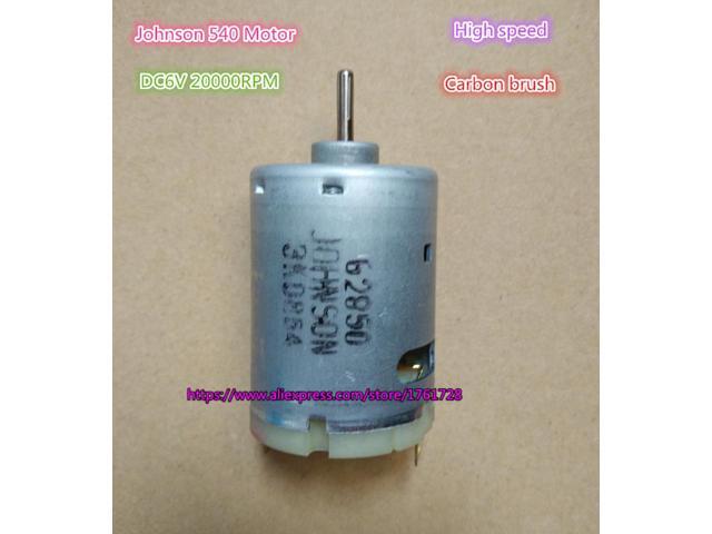 JOHNSON 540 micro DC motor 6V 20000RPM high speed carbon brush drill ...