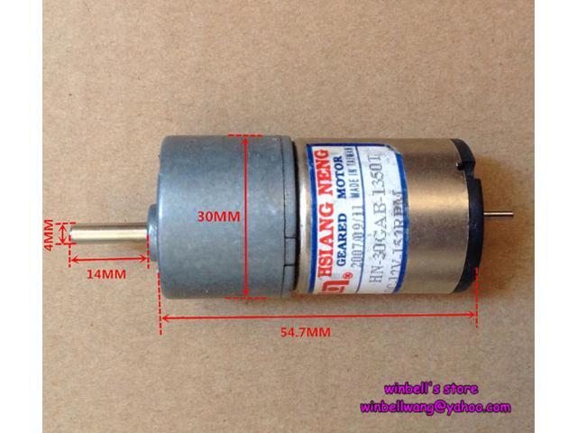 HSIANG NENG geared motor HN-30GAB-1350T 12V 152rpm 30mm gear motor ...
