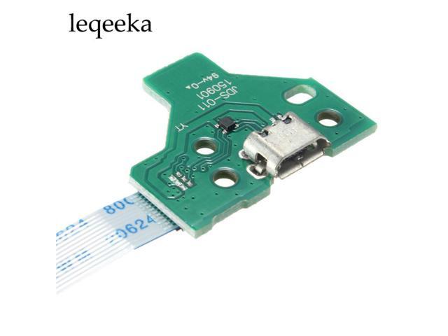 10pcs JDS-011 12 Pin Cable USB Charging Port Socket Green Board For SONY For PS4 Controller ...