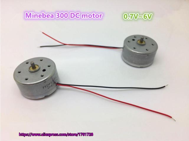 10pcs/lot, 24*12.3mm 300 DC motor 1.5V-6V 2000~8000RPM micro DC motor ...