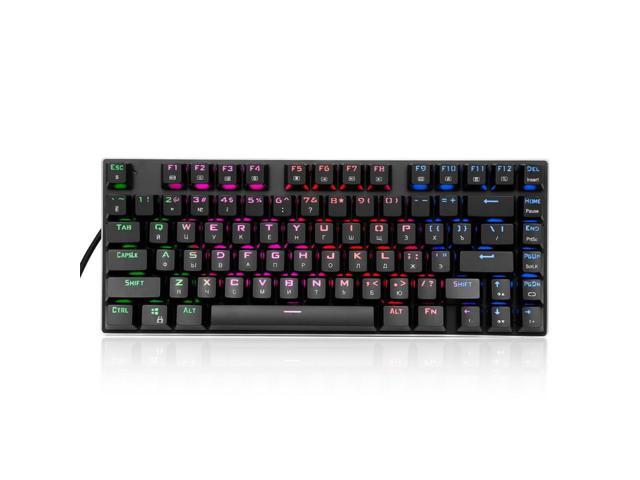 Russian 81 Keys RGB Mechanical Keyboard Outemu Blue Switch Gaming ...