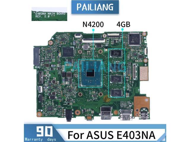 For ASUS E403NA N4200 Laptop Motherboard SR2Z5 REV.2.0 With 4GB RAM ...