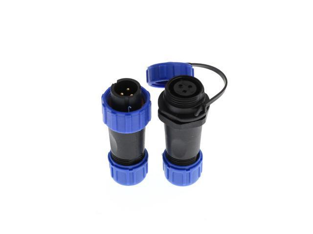 2set Waterproof Aviation Connector Plug and Socket SP13 3 Pin IP68 ...