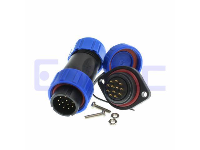 SP21 12 pin Waterproof Connector,LED Plastic insulated waterproof ...