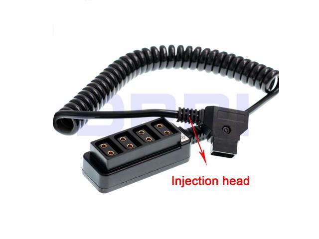 Male D-tap B to 4-Port Female D-Tap P-Tap Hub Adapter Splitter Coiled ...