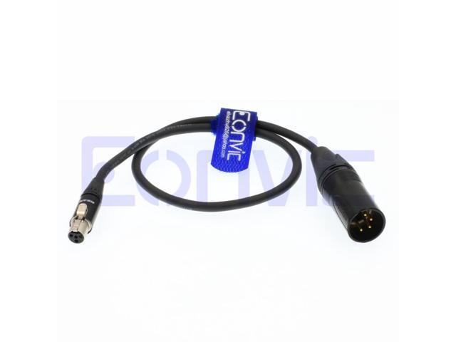 Mini XLR 4 Way Female to 4 Pin XLR Male TV Logic Monitor Power Cable ...