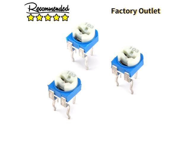 50pcs Potentiometers RM065 Horizontal Trimpot Blue White Adjustable ...