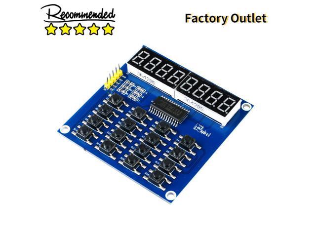 DIY Kit Parts TM1638 8 Bits LED Digital Tube Module Keyboard Scan and Key Display Module For ...