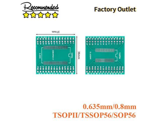 10pcs TSOPII TSSOP56 SOP56 Converter Board Patch to DIP 0.635mm 0.8mm ...