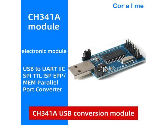 CH341A Programmer USB to UART IIC SPI I2C Convertor Parallel Port Convertor Module Onboard ...