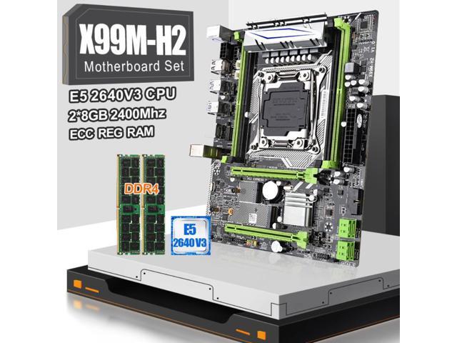 JINGSHA X99M-H2 X99 Motherboard Kit Set LGA2011-3 With Xeon E5 2640V3 ...