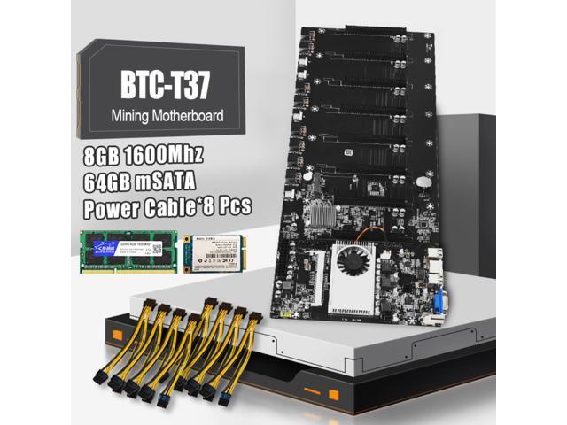 Mining Motherboard Set 8 GPU Crypto Etherum Mining kit With 1037U 64GB ...