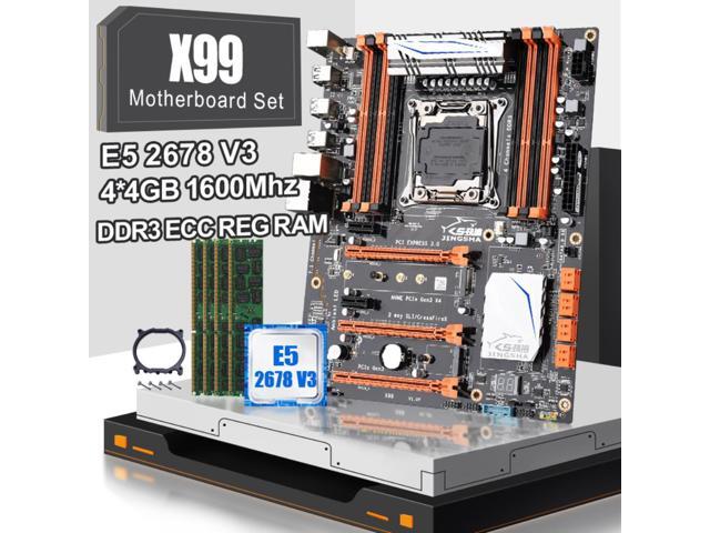 JINGSHA X99 LGA 2011-3 Motherboard With XEON E5 2678V3 And 4*4GB DDR3 ...