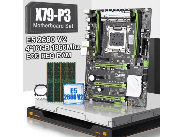 JINGSHA X79P3 QUAD Channel Motherboard Set With E5-2680V2 Ten Core ...