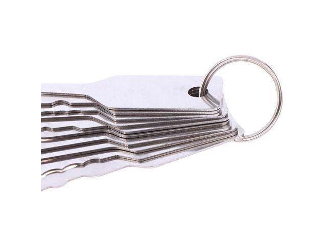 Tool 10pcs/est Stainless Jiggler Keys Dual Sided Car Unlocking Lock ...