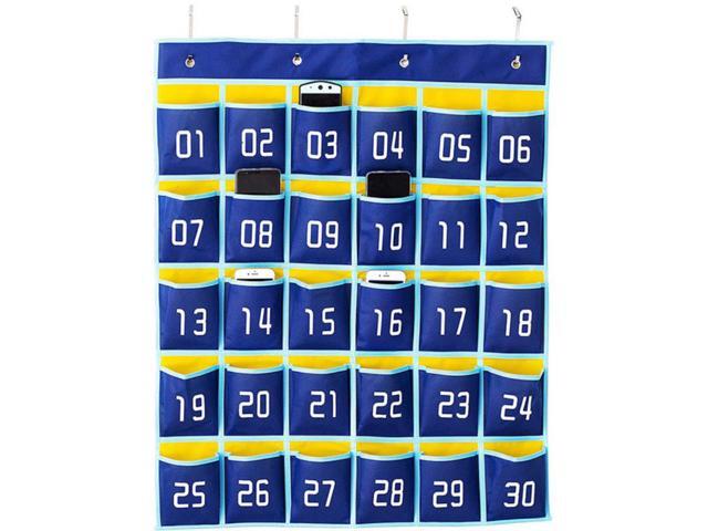 Numbered Pocket Chart Classroom Organizer for Cell Phones Calculator ...