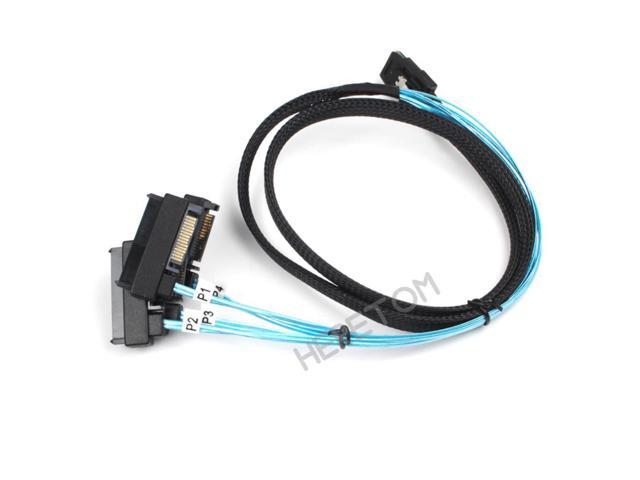 Mini SAS 36P SFF 8087 to 4 SAS 29 Pin SFF-8482 with 15P SATA Power ...