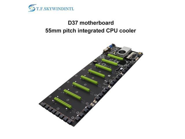 ETH BTC D37 Mining Motherboard 8 GPU Mainboard With CPU Crypto ETH BTC ...