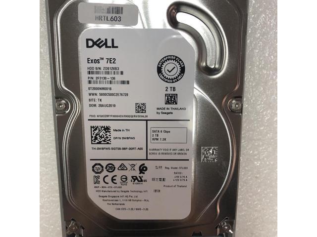 DELL 2T 2TB 3.5' 7.2K SATA servers hard drive hdd 0W8FW5 / 0WG9R0 ...